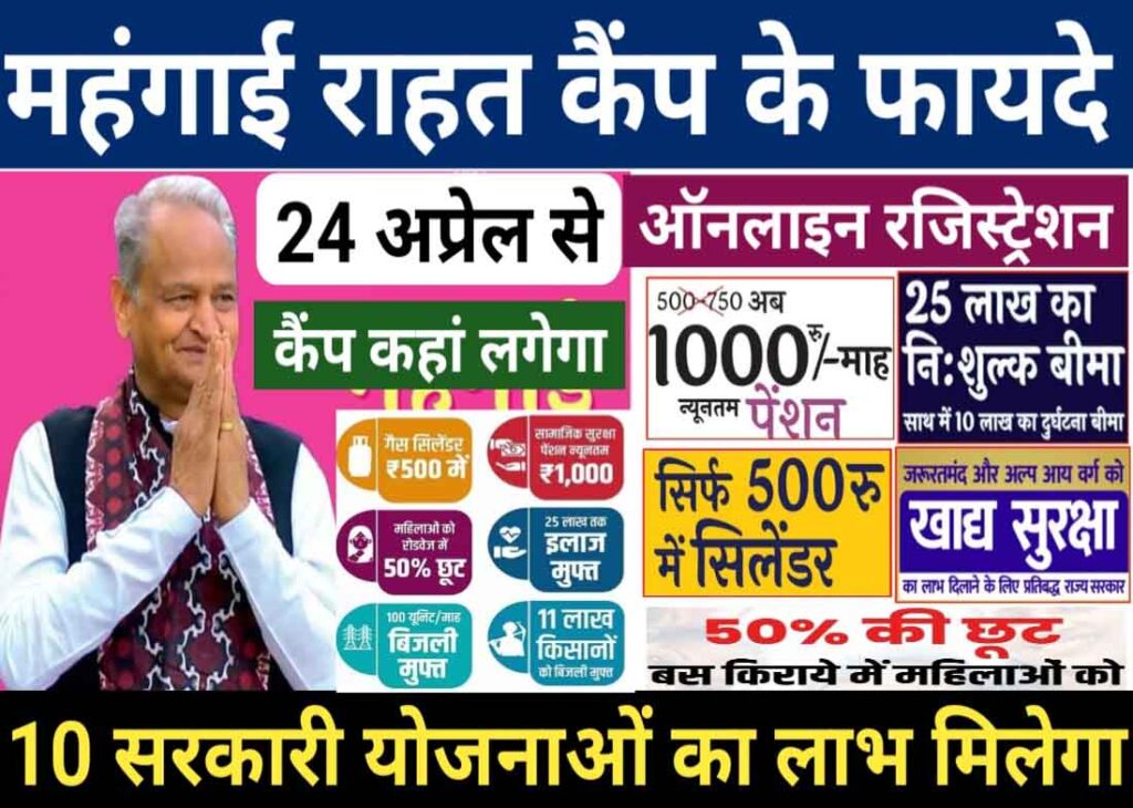 Mehngaairahatcamp.rajasthan.gov.in