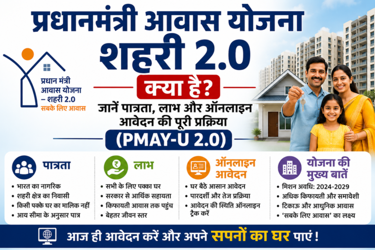 प्रधानमंत्री आवास योजना शहरी 2.0 क्या है? पात्रता, लाभ और ऑनलाइन